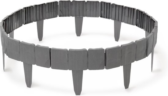 relaxdays grasboorden 10 stuks 250cm opsluiten border, gazon, afsteken ...