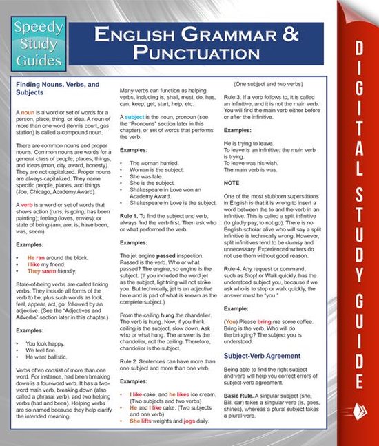 English Grammar And Punctuation (Speedy Study Guides) (ebook), Speedy ...