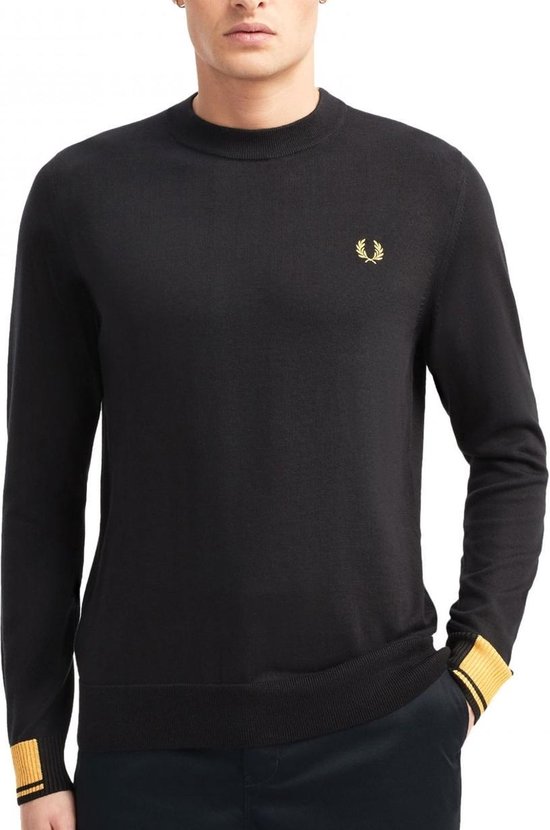 Fred Perry - Abstract Tipped Crew Neck Jumper - Jumper Fred Perry - S ...