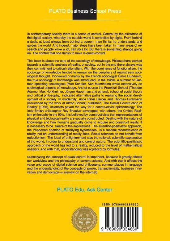 Social Sciences 1 - Quasi-control, Luc Maas | 9789090334660 | Boeken | bol