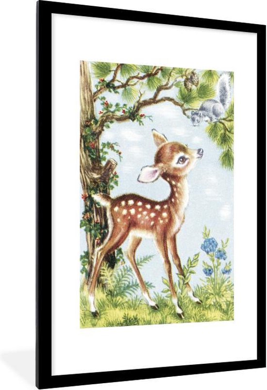 Fotolijst incl. Poster - Een gedetailleerde en kleurrijke tekening van ...