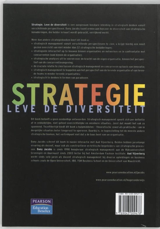 Strategie, Leve De Diversiteit, Dany Jacobs | 9789043009478 | Boeken | bol