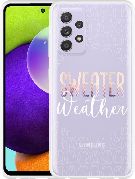 Samsung Galaxy A52 Hoesje Sweater Weather - Designed by Cazy | bol.com