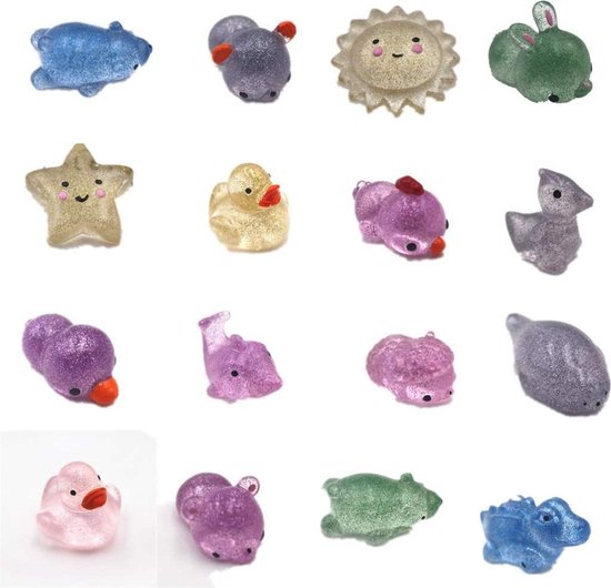 Mochi Squishy Glitter - 5x stuks | Squeezei - Fidget Toy - Pop It ...