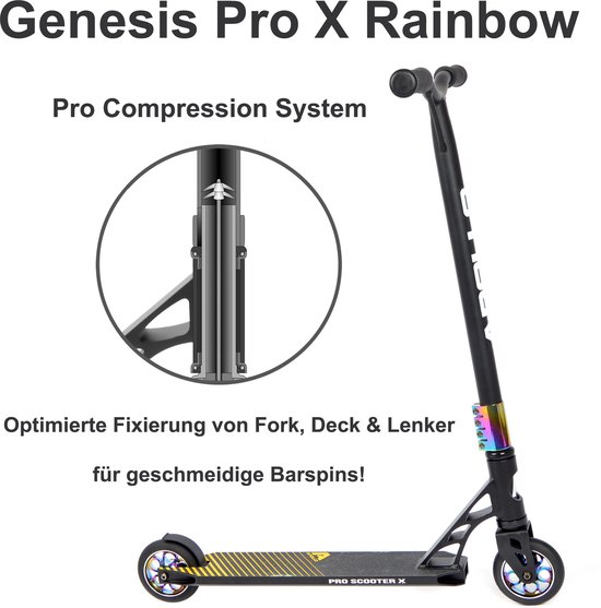 Apollo Stunt Scooter Stuntstep Genesis Pro X - Rainbow | bol.com