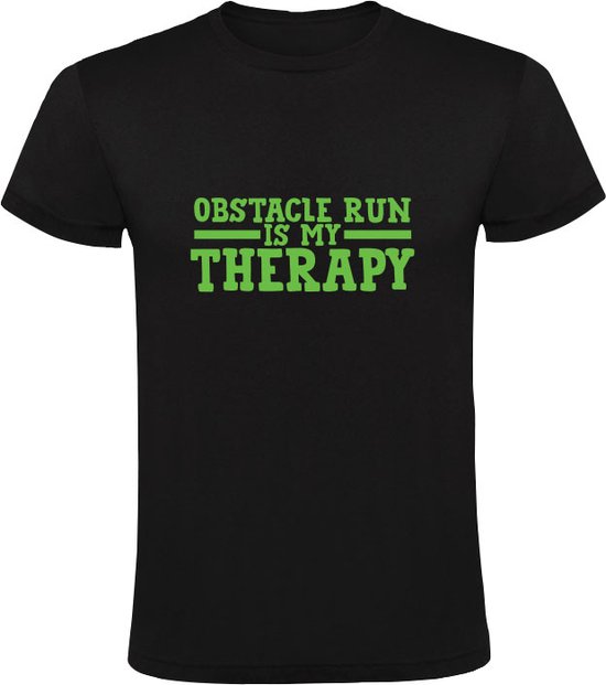 Obstacle run is my therapy Heren T-shirt - triathlon - sport - trainen ...