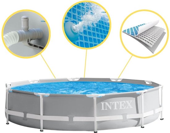 Piscine Intex Prism Frame - Piscine hors sol - 366x76 cm - Comprenant ...