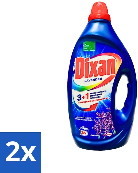 Dixan - Vloeibaar Wasmiddel en Vlekverwijderaar - Witte en Gekleurde Was - Lavendel -... | bol