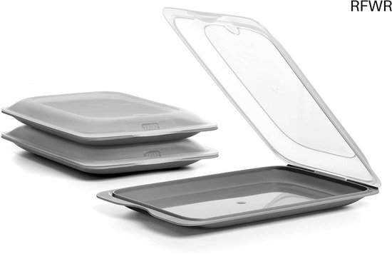 RFWR® Vleeswaren Bewaardoos Set van 3 - Koelkast Bakjes met Afneembaar ...