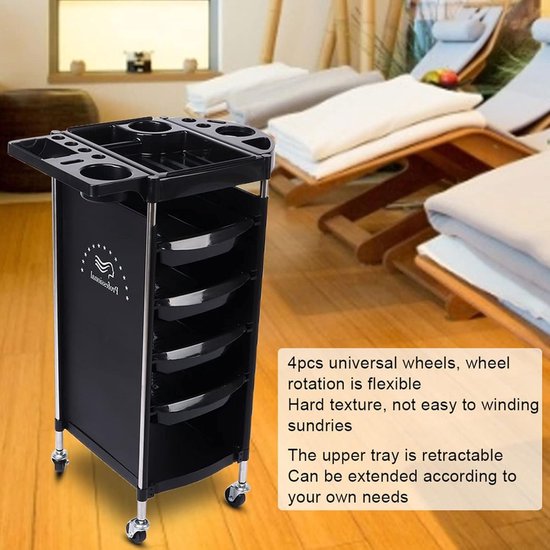 JGS Premium - 6-laags kapsalon gereedschap opslag kar trolley met ...