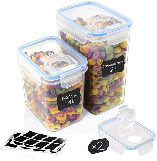 Goldeluxe opbergdozen set van 2 met universele deksels – geschikt voor ...