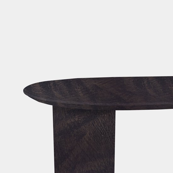 Tafel Plat Ovaal Eikenhout - Half Rond - Dark Grey | bol