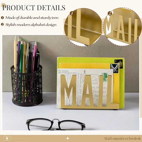Allecto Plus - Trieur de courrier en métal pour table - Organiseur de ...