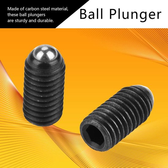 10pcs M8 carbon steel threaded ball black spring loaded snaps set ...