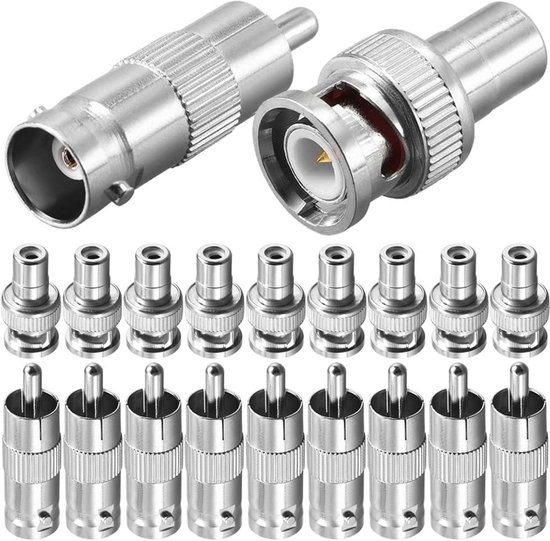 RCA naar BNC adapter kit - Mannelijk naar Vrouwelijk - Coaxiale RG6 Connector | bol