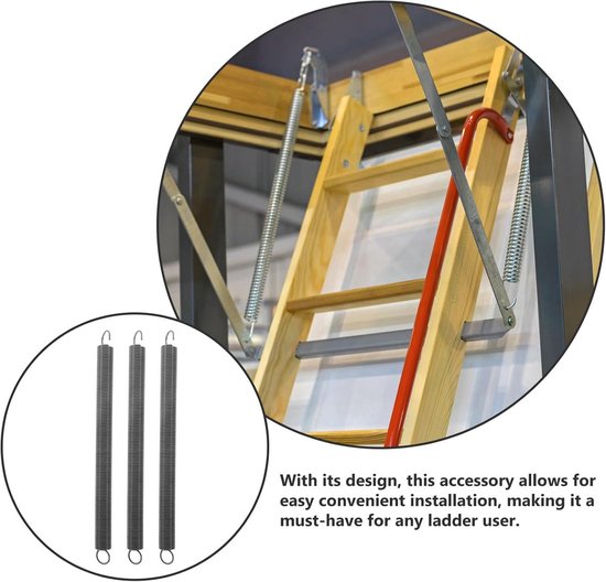 Allecto plus - Lente metalen zolder ladder veren - Handige ladder ...