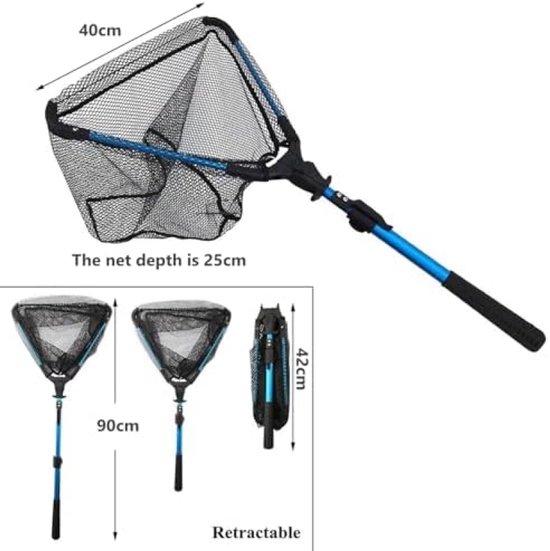 Telescopisch vissersschepnet voor vissen, 2-delige aluminiumlegering ...
