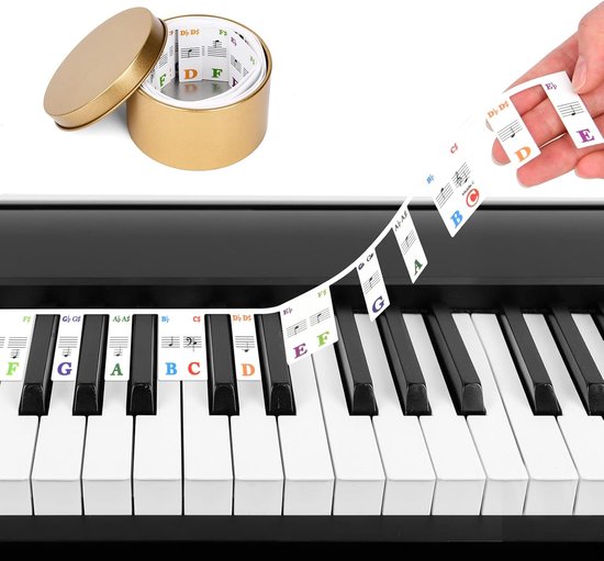 Detachable Piano Keyboard Sheet Music Labels - 88 Keys Piano Keys ...