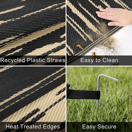 Outdoor tapijt - gerecycled kunststof - 240 x 300 cm | bol