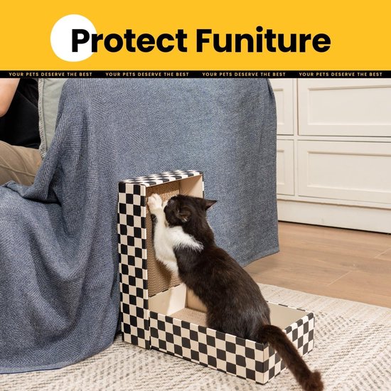 Cat scratch box with 4 scratching boards, 2 cardboard boxes, and 1 ball ...