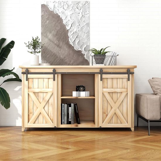 Allecto Plus - Mini schuifdeur-hardware-kit voor dubbele deuren - 244 ...