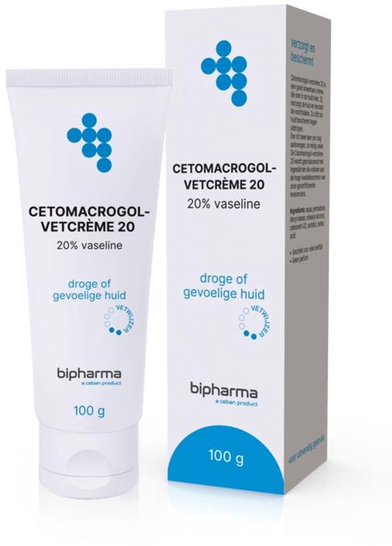 Bipharma Cetomacrogol crème grasse 20 100 grammes | bol