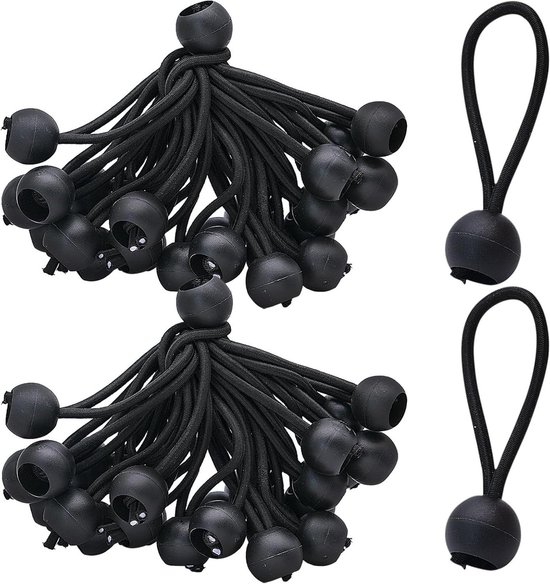 JGS Premium - Bungee ballen koorden 4 inch - Elastische bungee bandjes ...