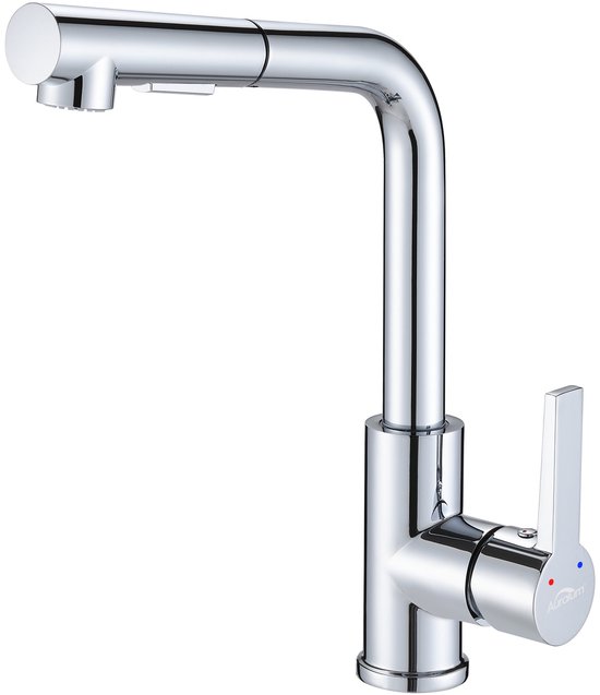 Auralum max Keukenkraan met Uittrekbare Uitloop - Handdouche - Uittrekbaar - 2... | bol