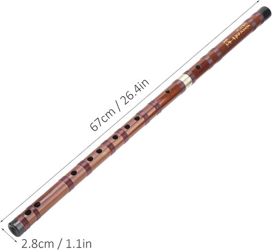 Bamboe Dwarsfluit Traditioneel Chinees Instrument met Opbergdoos voor ...