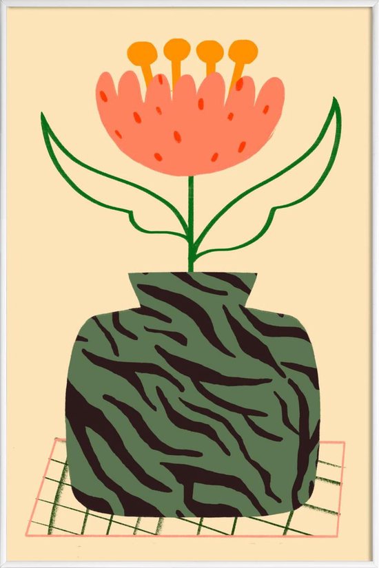 JUNIQE - Poster in kunststof lijst Camo -30x45 /Kleurrijk | bol.com