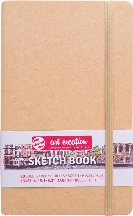 Schetsboek talens art creation 130x210mm kraft | 5 stuks | bol