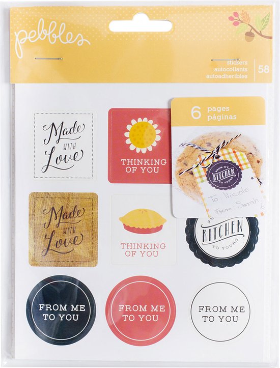 Pebbles Stickers labels 6stuks | bol