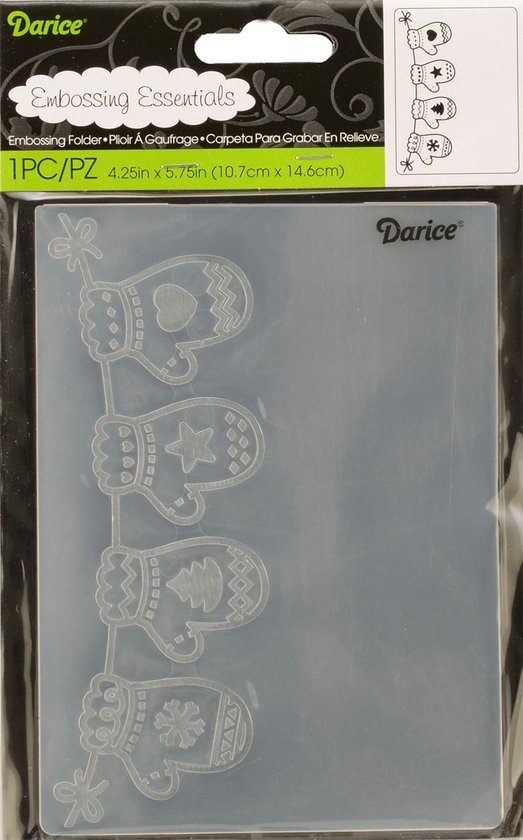 Darice Embossing sjabloon hangende wanten | bol