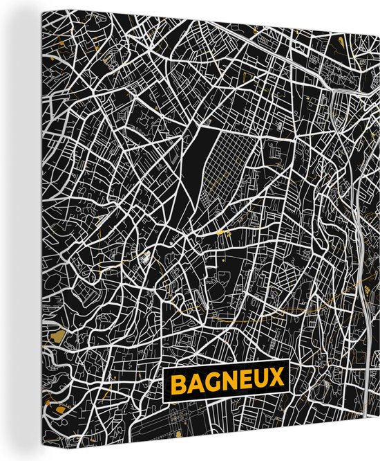 Canvas Schilderij Frankrijk - Stadskaart - Bagneux - Plattegrond ...