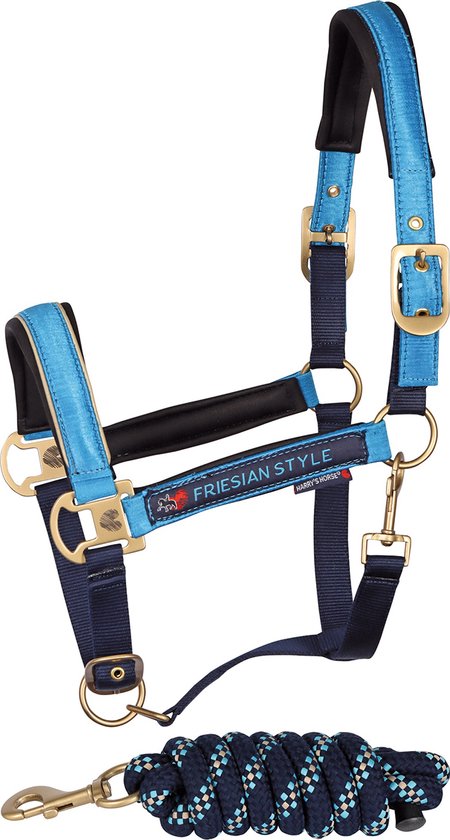 Harry's Horse Halsterset Friesian Style - Light Blue - cob | bol.com