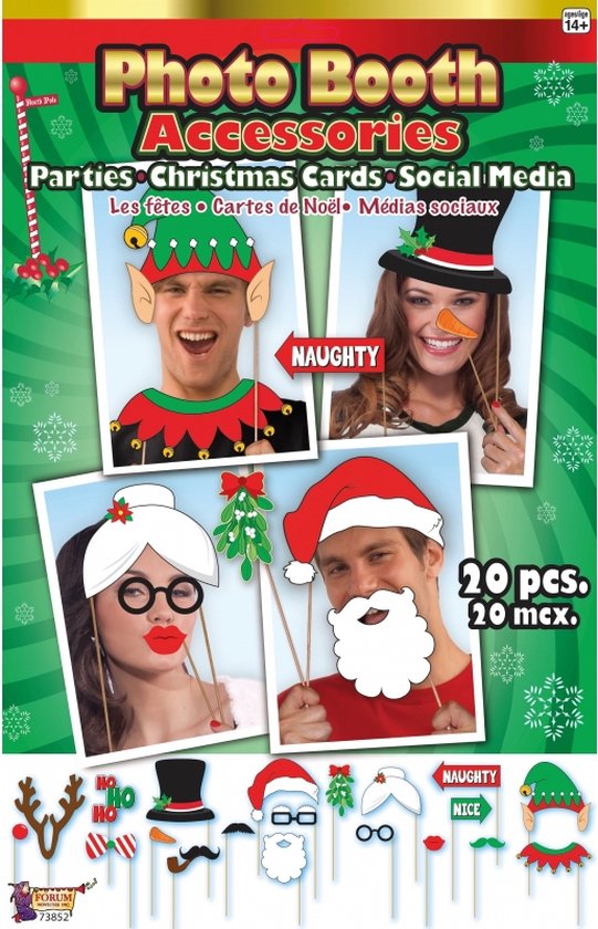 Kerst photobooth foto props 20-delig - Kerstfeest fotoprops | bol.com
