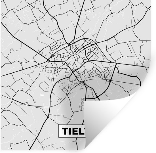Muurstickers - Sticker Folie - België – Tielt – Stadskaart – Kaart ...