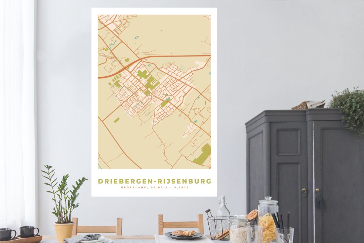 Poster Kaart - Plattegrond - Stadskaart - Driebergen-Rijsenburg ...
