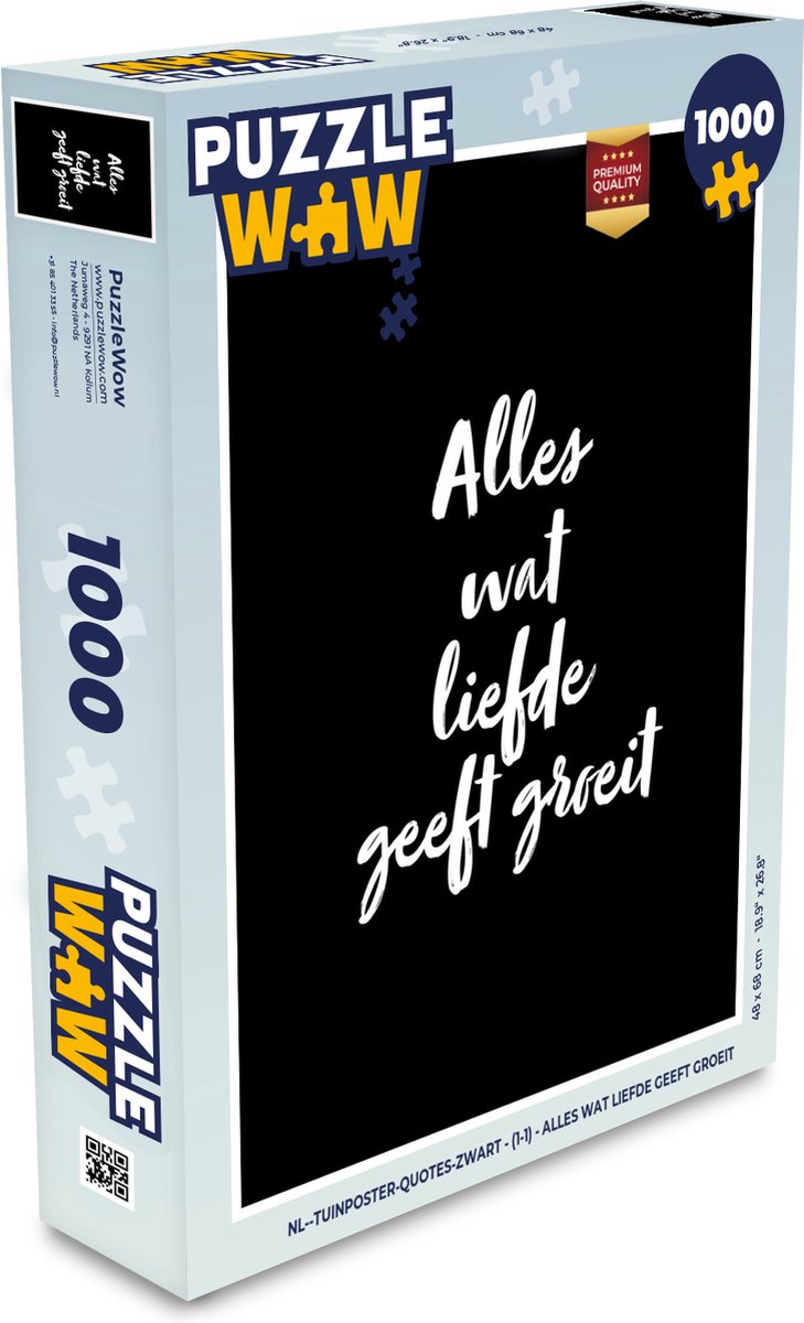 Puzzel Tekst - Quotes - Alles wat liefde geeft groeit - Liefde ...