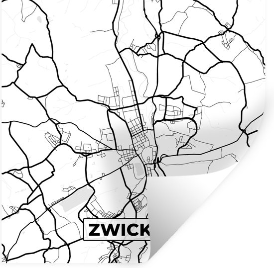 Muurstickers - Sticker Folie - Stadskaart - Plattegrond - Zwickau ...