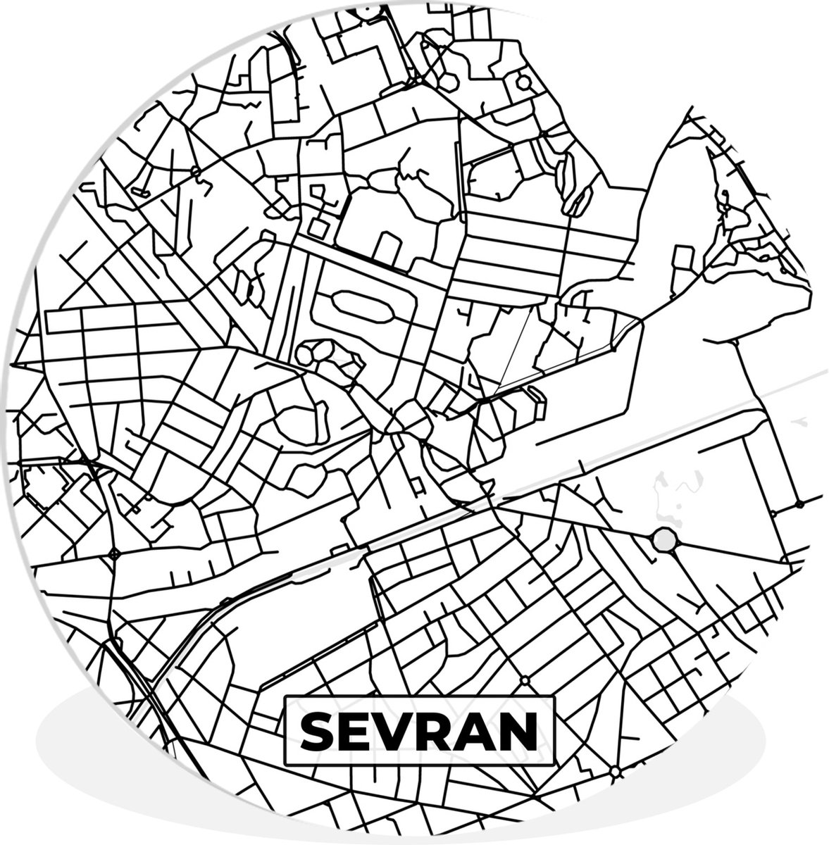Wall Circle - Wall Circle Indoor - Carte - Carte - France - Plan de Ville - Sevran -... | bol.com