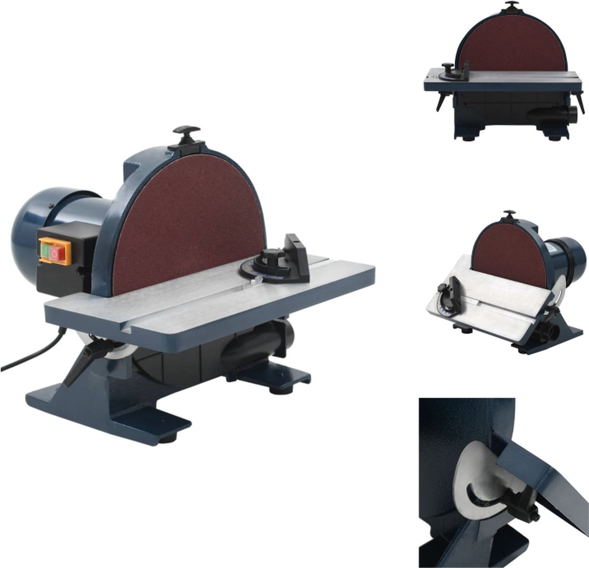 vidaXL Schijfschuurmachine Gietijzer - 305mm - Blauw - 800W ...