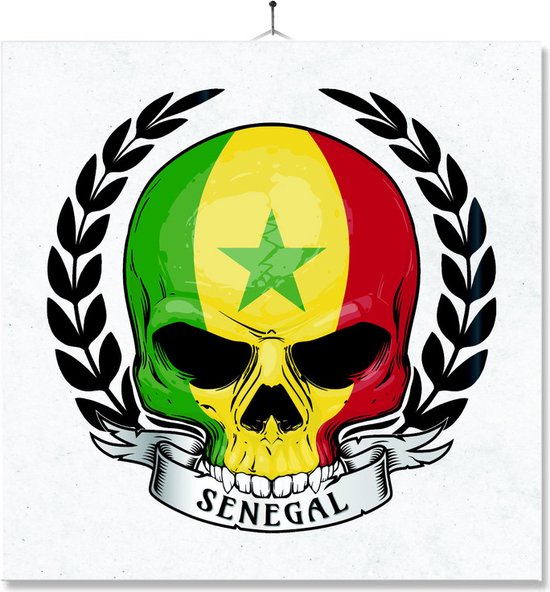 Tegel Met Opdruk | Schedel | Vlag | Senegal | bol