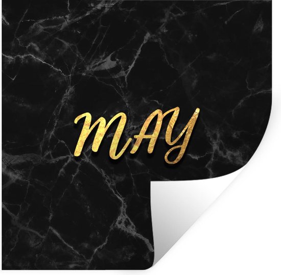 Muurstickers - Sticker Folie - Quote - Kalender - Mei - Goud - 100x100 ...