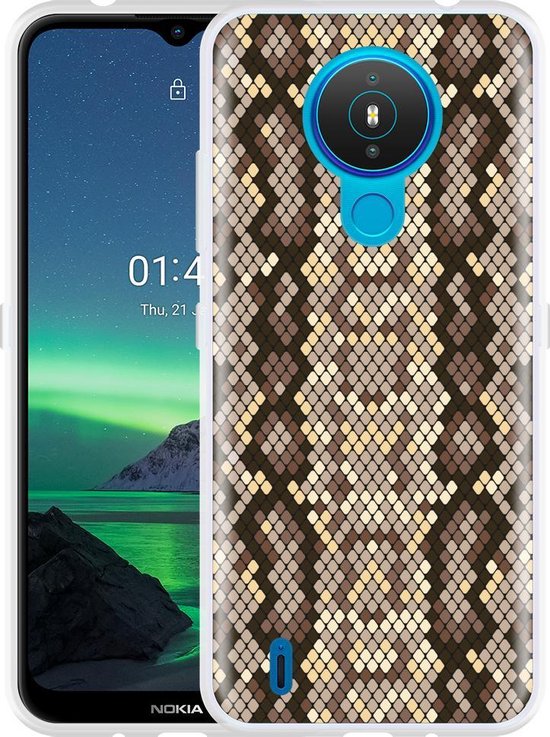 Nokia 1.4 Hoesje Snakeskin Pattern - Designed by Cazy | bol.com