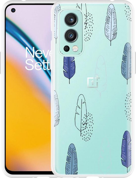 OnePlus Nord 2 Hoesje Feathers Pattern - Designed by Cazy | bol.com