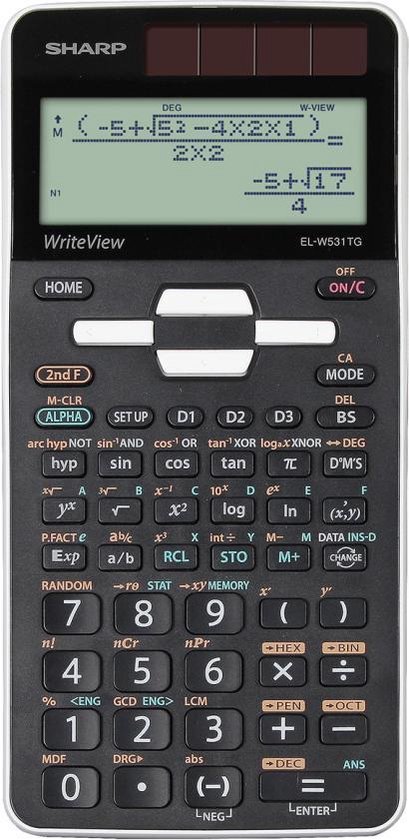 Rekenmachine Sharp ELW531TGWH wit wetenschappelijk write view | bol