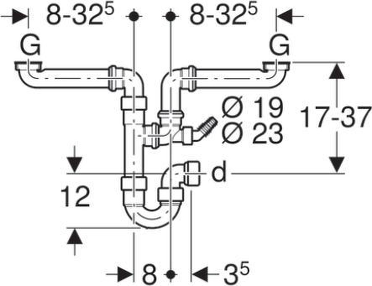 Geberit Dubbele Sifon 152.958.11.1 | bol.com