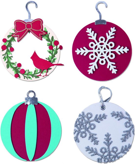 Sizzix Thinlits Snijmal Set - Wreath & Snowflake - 9 stuks | bol