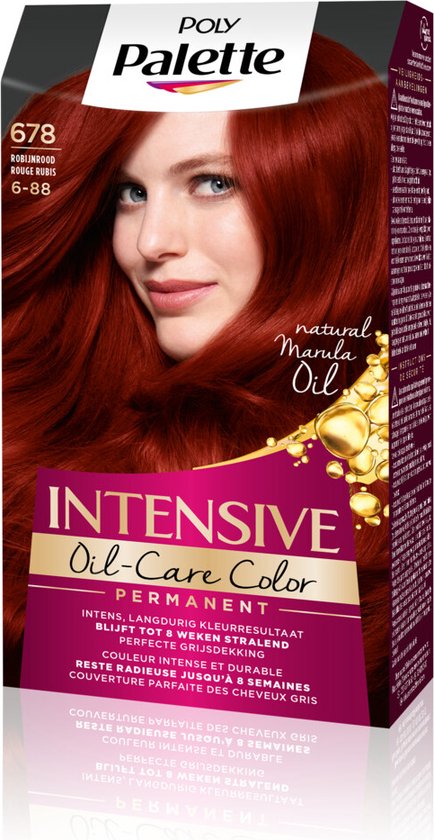 Schwarzkopf Poly Palette Haarverf - Robijnrood - Langdurige kleurglans ...